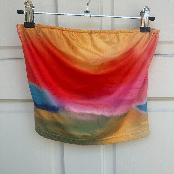 Free People | Tops | Free People Rainbow Tube Top | Poshmark